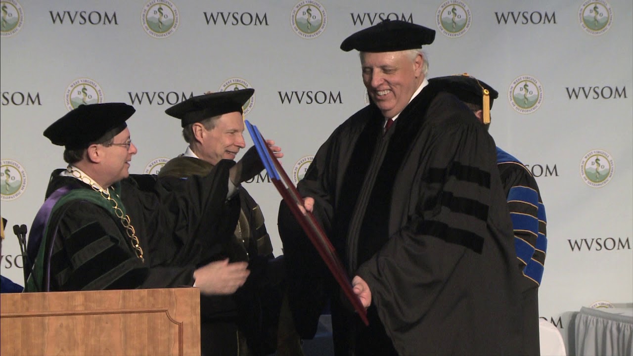 WVSOM Commencement Ceremony 2018 - Honorary Award to Governor Jim ...