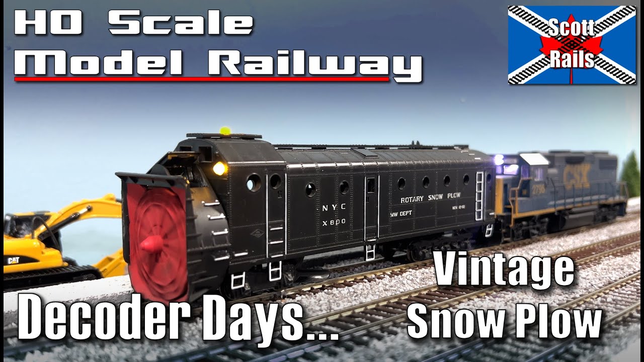 DCC Decoder Upgrade - Vintage Rotary Snow Plow With LEDs - YouTube