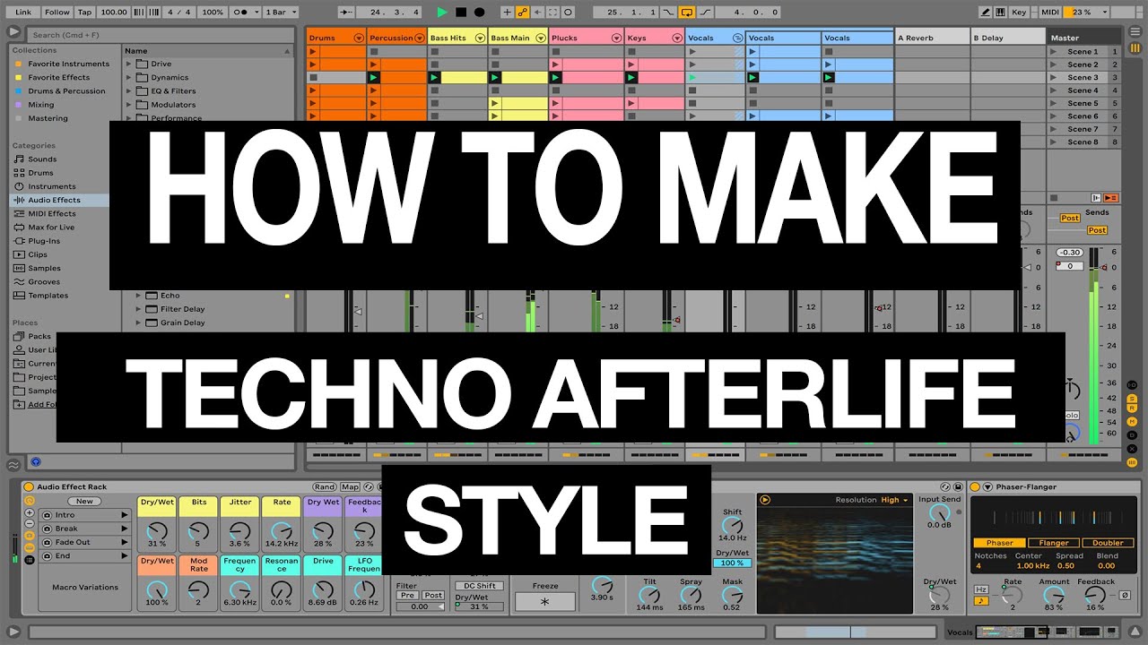 How to make Techno Afterlife Style in Ableton Live 11 [Download project file and samples] - YouTube