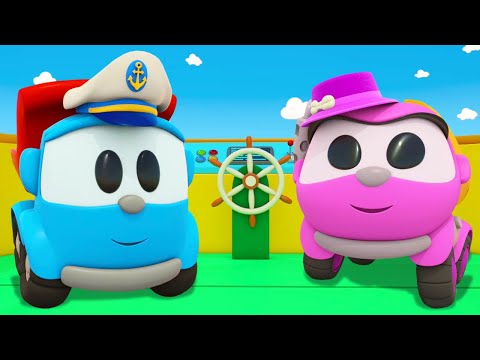 Çizgi film. Küçük Kamyon Leo ve arkadaşları vapur yapıyor. Çocuklar için eğitici video.