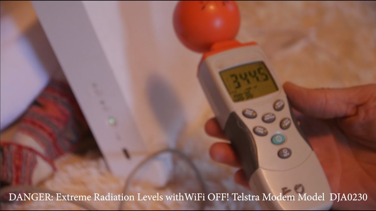 Extreme Radiation when wifi is OFF - Telstra Modem DJA0230 - YouTube