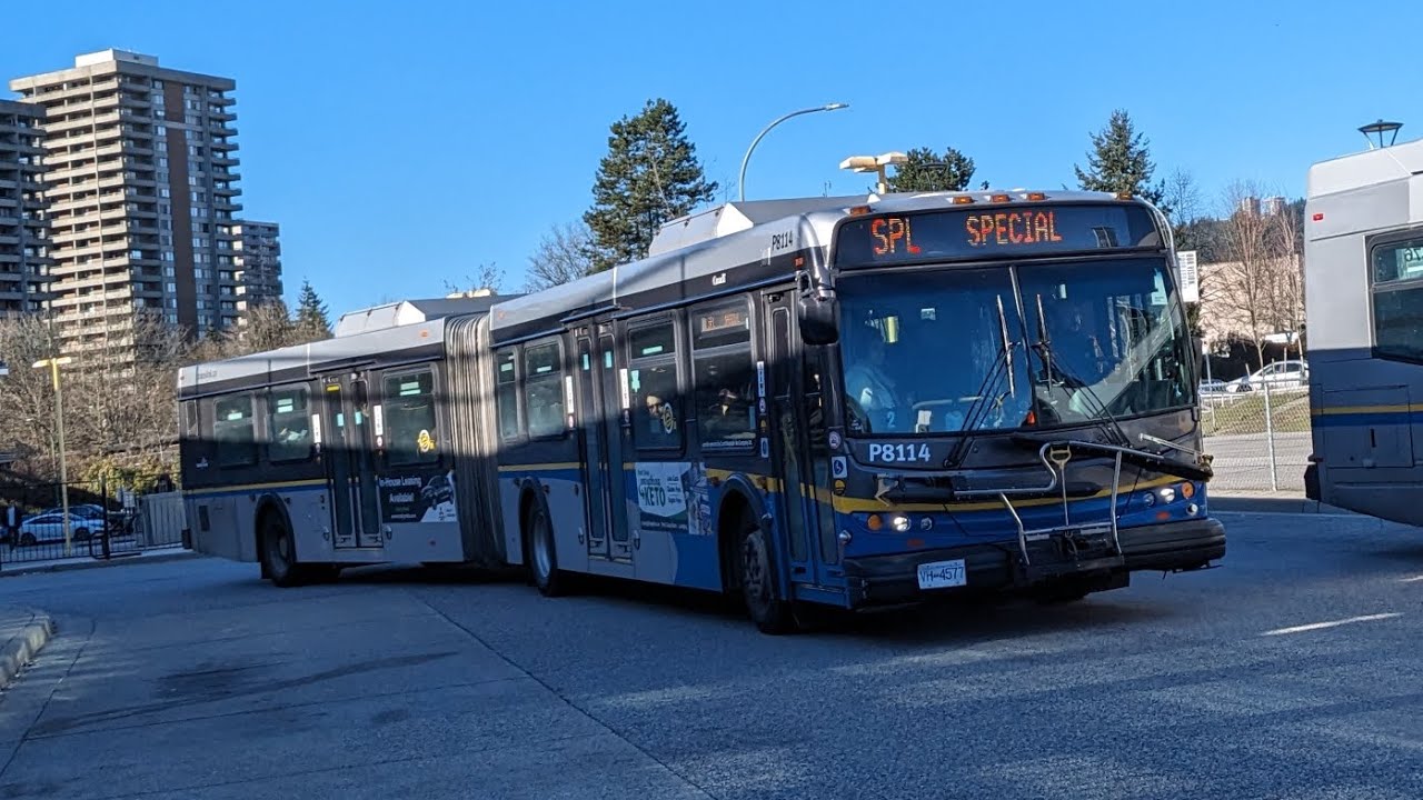 Translink CMBC 8114 on a bus bridge from Lougheed to Columbia station ...