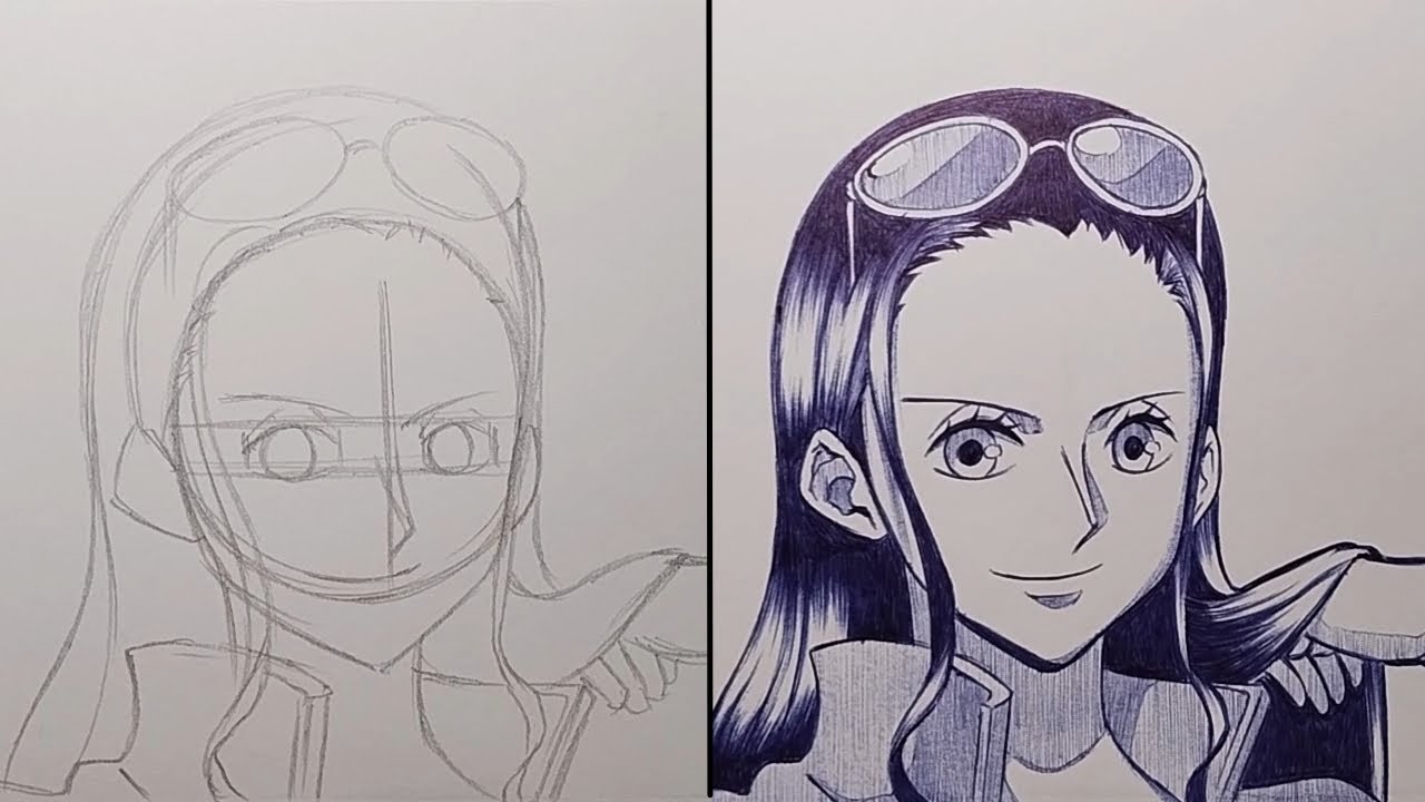 How To Draw Nico Robin Step By Step - [One Piece] - YouTube