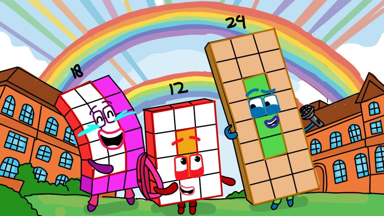 Numberblocks 18 12 n 24 are going to school l Numberblocks fanmade ...