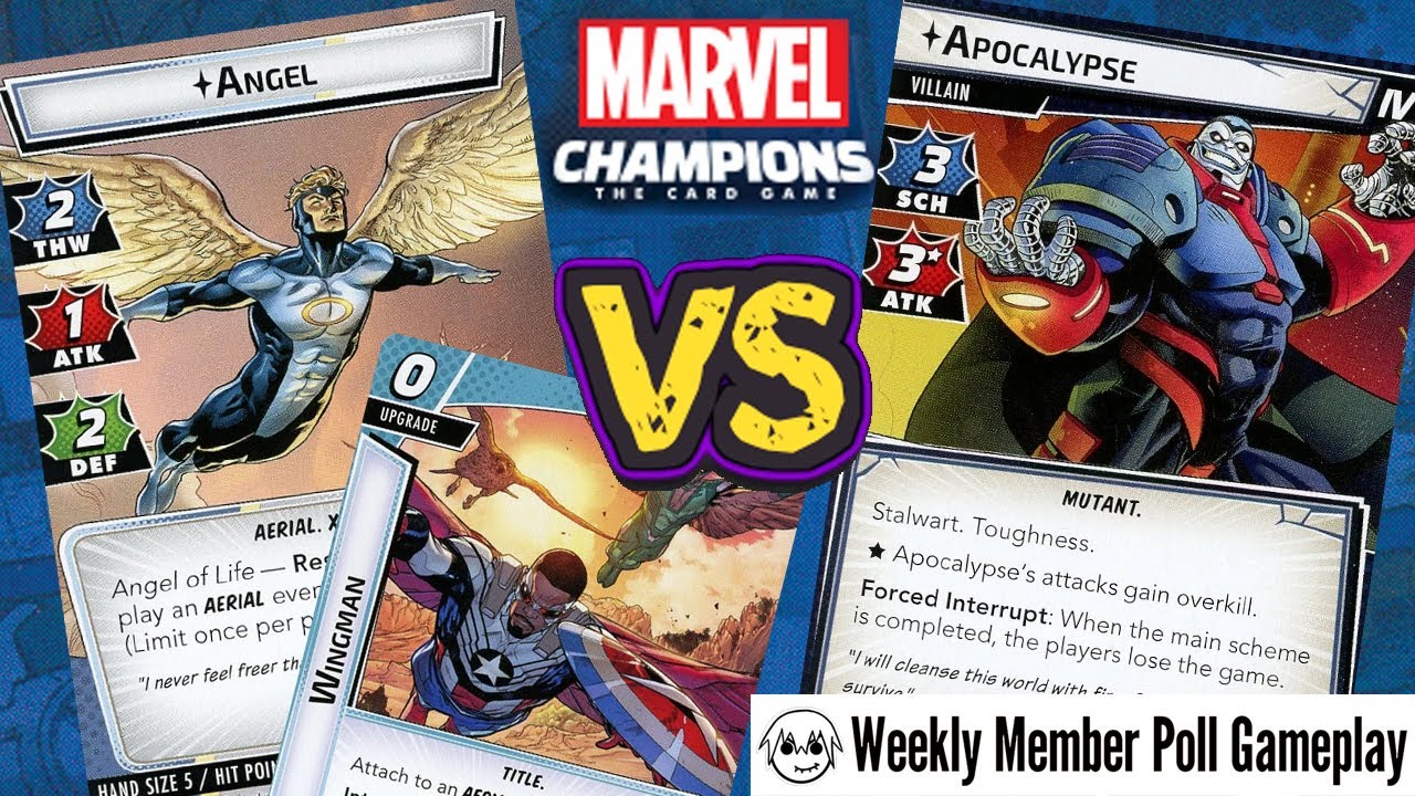 ANGEL vs APOCALYPSE (Expert) Marvel Champions Playthrough | Aerial ...