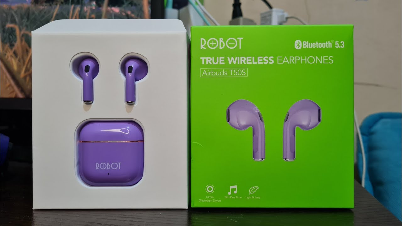 Unboxing Robot Tws Airbuds T50S , Perbandiangan ROBOT T50s T50 T30 Dan ...