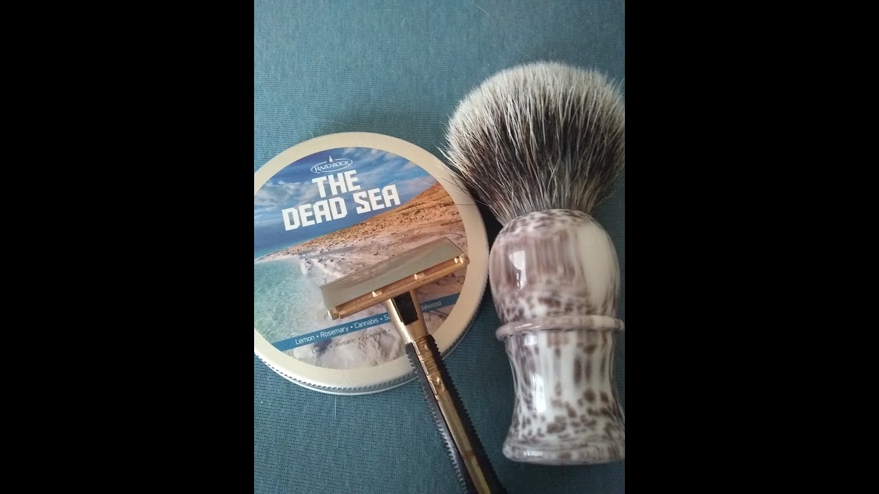 Gem Pushbutton SE Razor & RazoRock The Dead Sea Shave Soap - YouTube