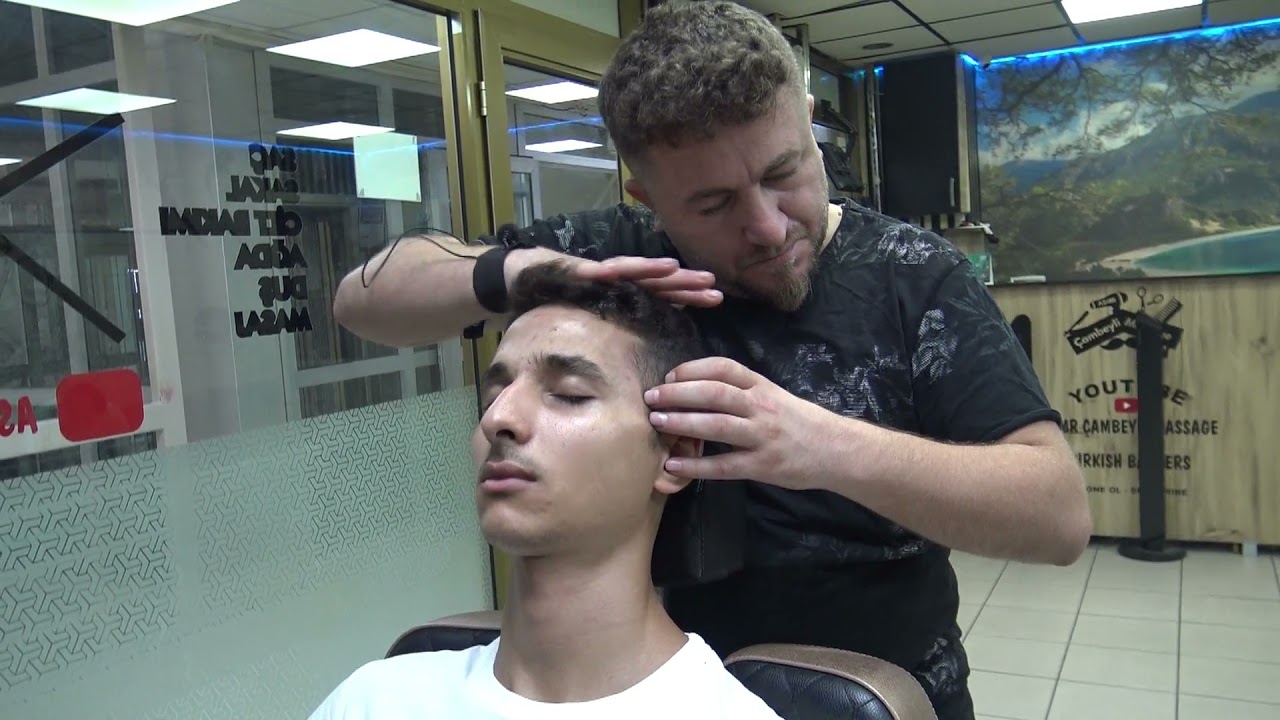 TURKISH BARBER BY MURAT & asmr head, neck, face, eyebrow, ear, throat ...