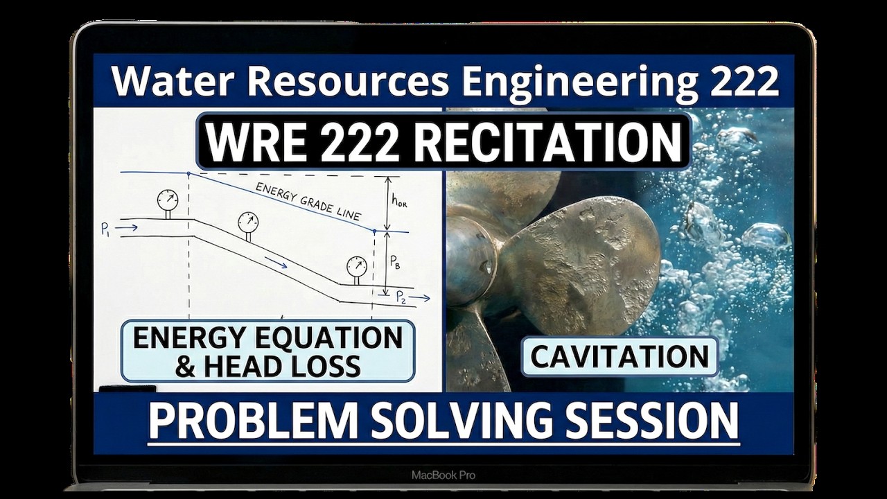 WRE 222: Week 3 Recitation - Pipe Flow, Head Loss & Cavitation Analysis ...