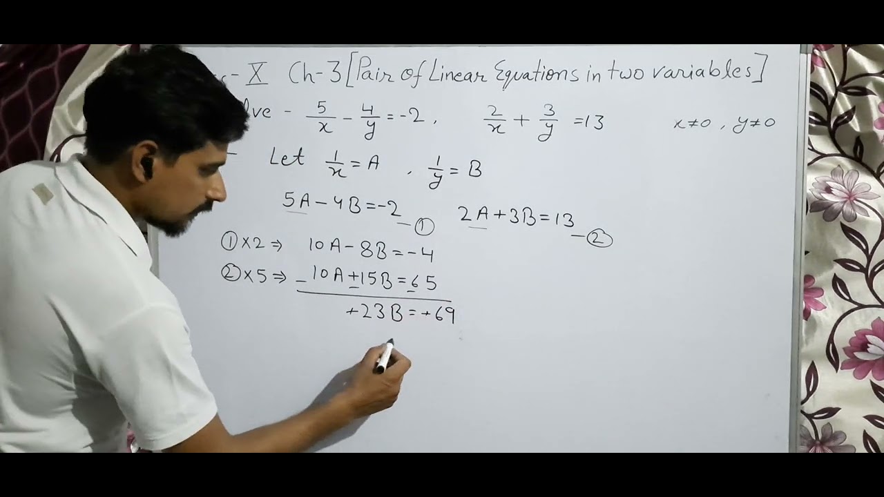 Class 10 Ch 3 Solution Of Equations 5 x 4 y 2 And 2 x 3 y 13 Class 10 Ch 3 Solution Of Equations 5 x 4 y 2 And 2 x 3 y 13