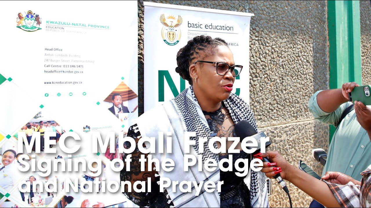 MEC Mbali Frazer at the Signing of the Pledge & National Prayer - YouTube