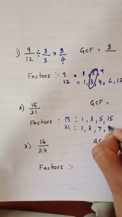 Simplifying Fractions using GCF !! | Easy Maths | 🎵 - YouTube
