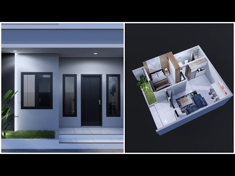 Simple House Design | Tiny House | Floor Plan | 6x6 Meters