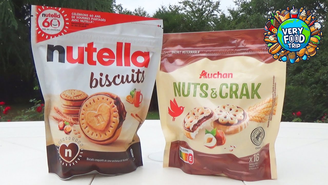 NUTELLA - Biscuits Nutella VS Nuts & Crak Auchan ! Lequel est le meilleur ? - YouTube
