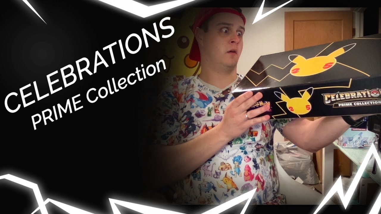 Pokemon tcg celebrations PRIME collection box and pokemon pack opening ...