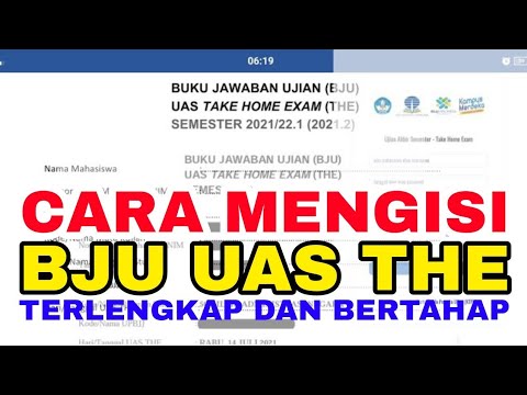 Cara Mengisi BJU UAS THE 2025, Menjawab Soal THE, Unggah BJU, Login THE ...