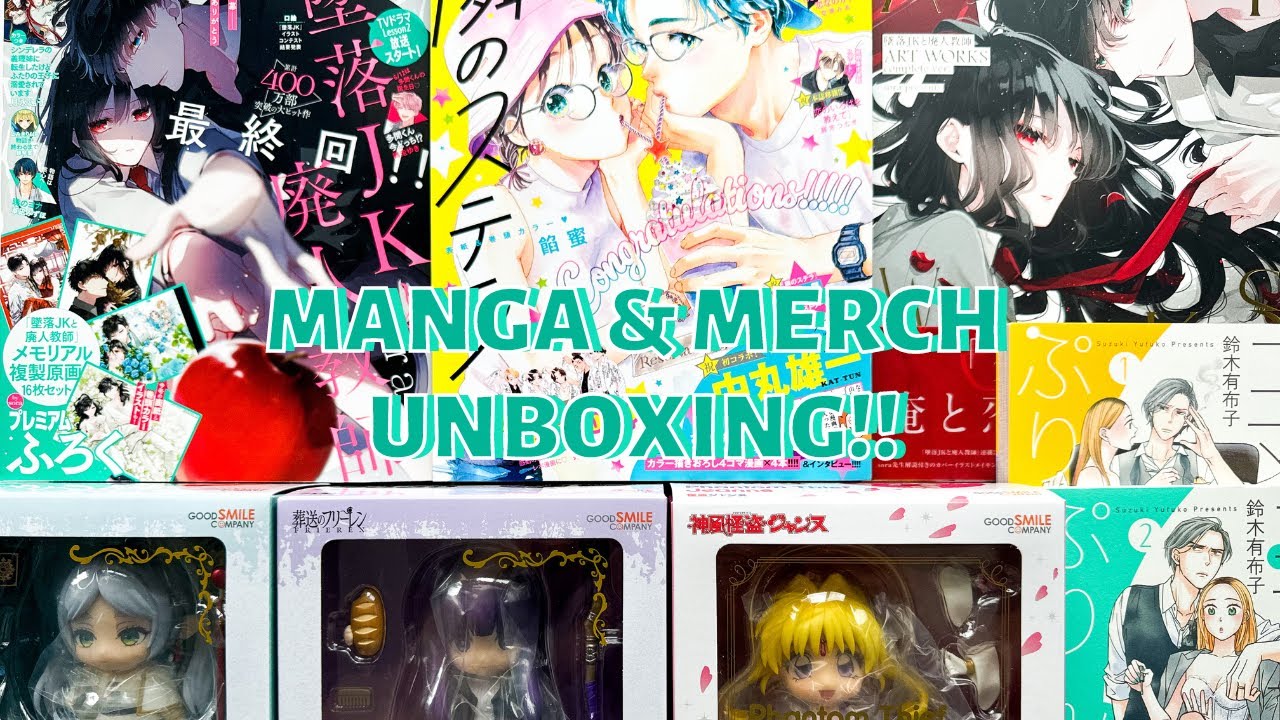 manga & merch unboxing (shoujo magazines, nendoroids, & more!) - YouTube