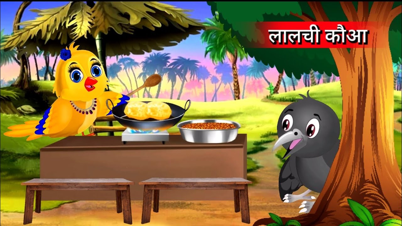 लालची कौआ | Greedy Crow | Chidiya Cartoon | Tuni Chidiya aur Kauwa ...