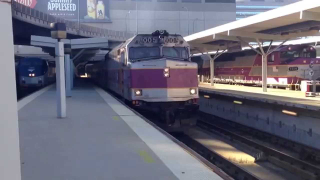 MBTA/ Keolis Screamer makes lots of loud noise departing Boston's North ...