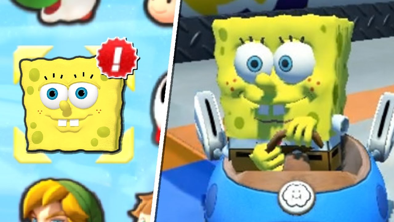Play as SpongeBob SquarePants In Mario Kart 8 Deluxe - YouTube