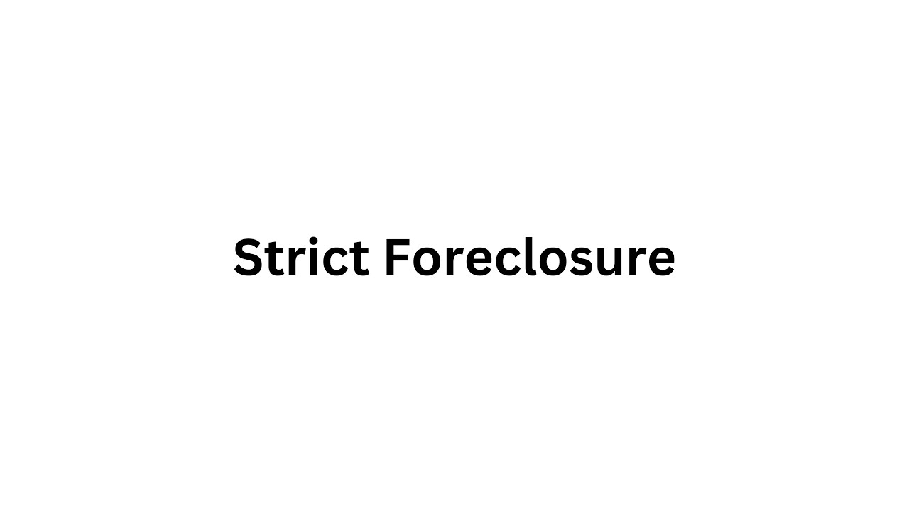 #115 Strict Foreclosure | Real Estate Exam Vocab - YouTube