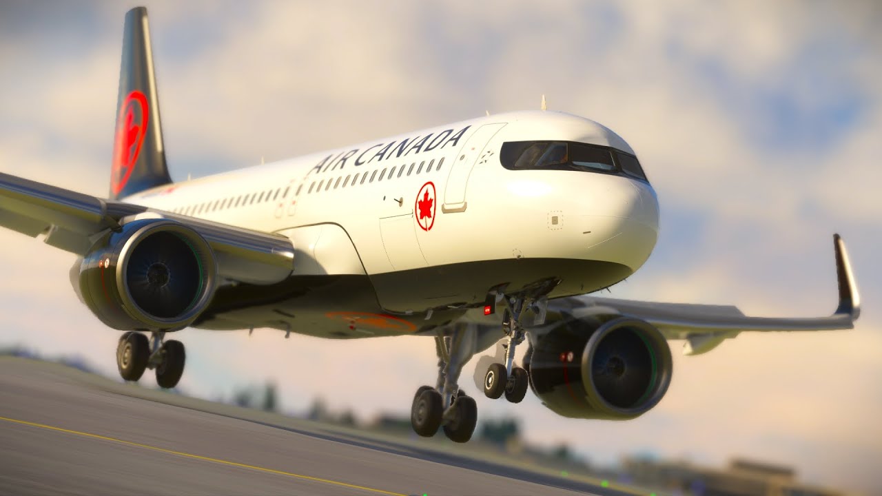 Air Canada's Dramatic Airbus A320 TOUCHDOWN at Ted Stevens! - YouTube