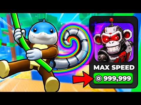 SADECE ROBUX HARCAYARAK EN HIZLI MAYMUN OLDUM! - Roblox +1 Monkey Escape