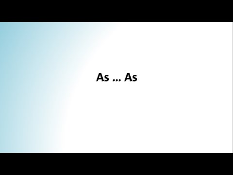 A'dan Z'ye İngilizce (Q) / As ... As