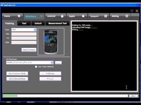 flash pbtool blackberry 8900 - YouTube