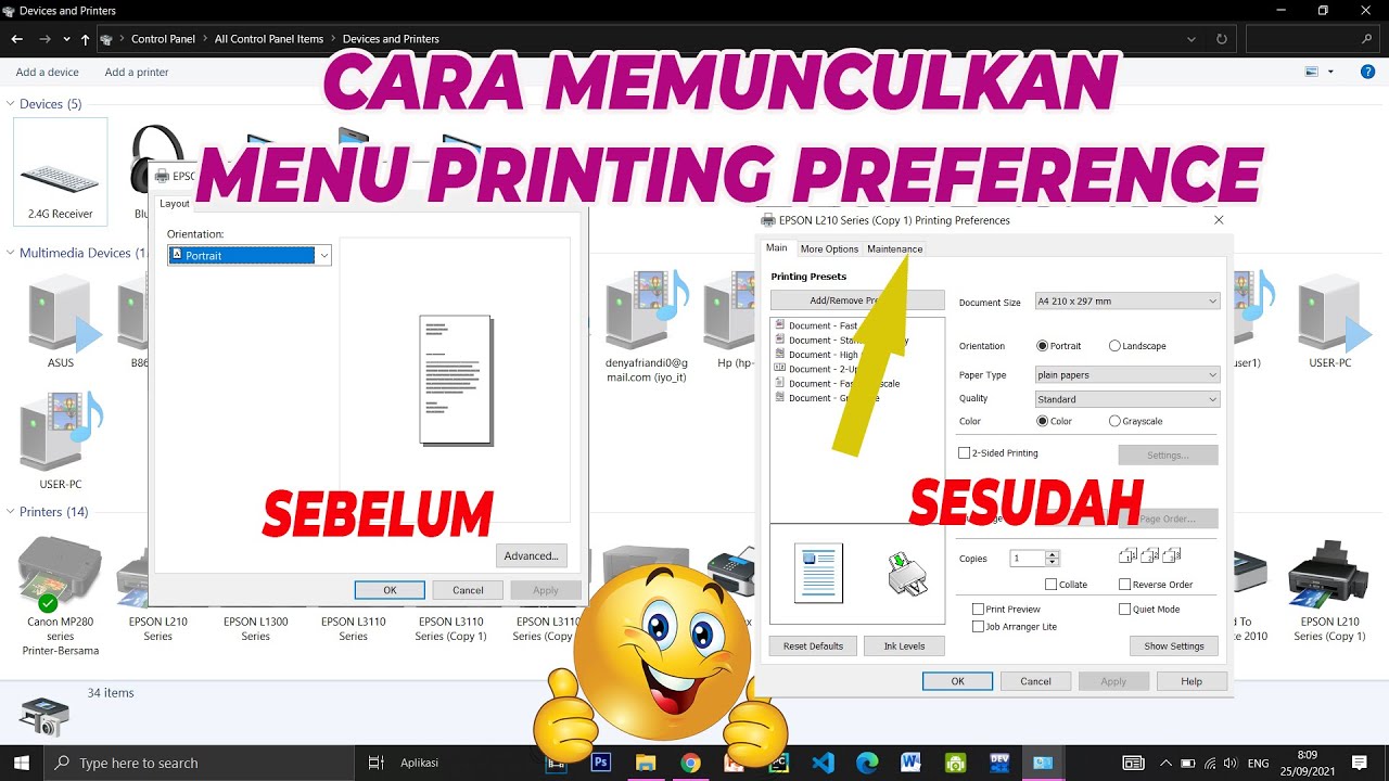 Solusi Bagaimana Menampilkan Menu Maintenance di Printer Epson L210 ...