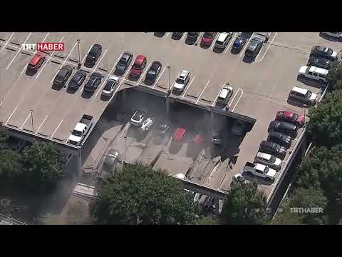 ABD'de bir otoparkın iki bölümü çöktü