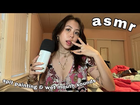 ASMR Slow Spit Painting & Wet Mouth Sounds for Sleep (Personal Attention)
