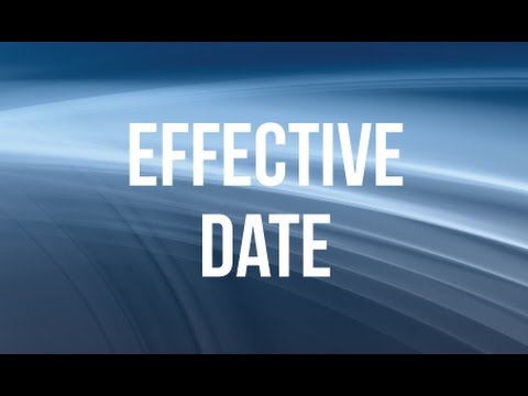 7 Effective Date - YouTube