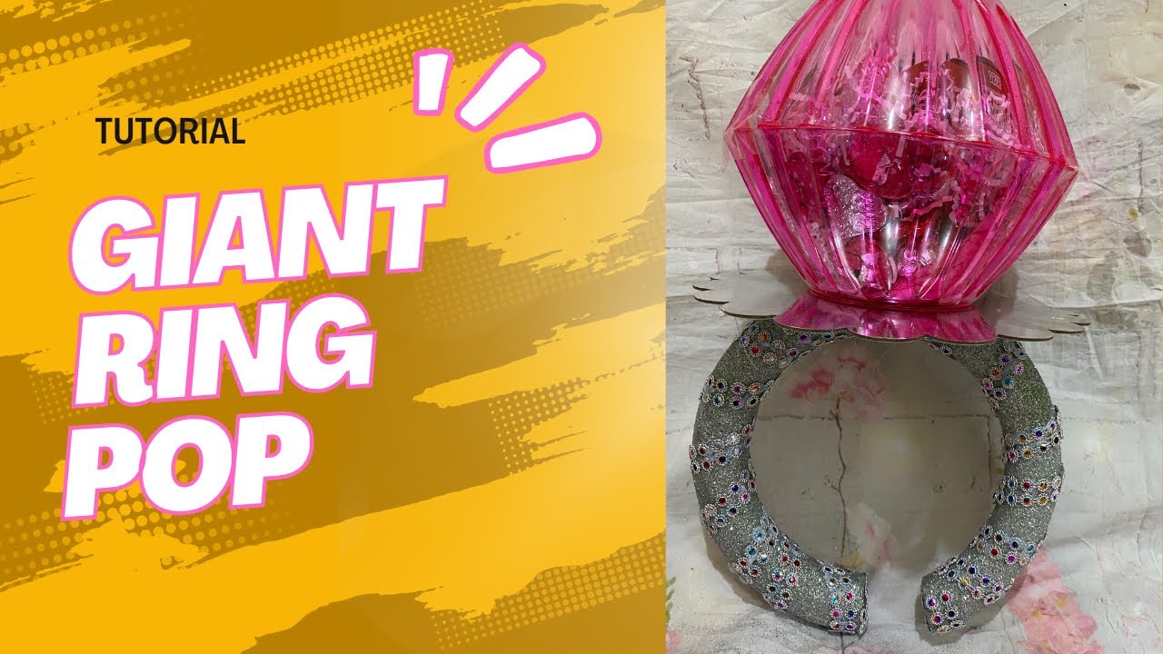 Tutorial on How to made the giant ring pop from the dollar tree - YouTube