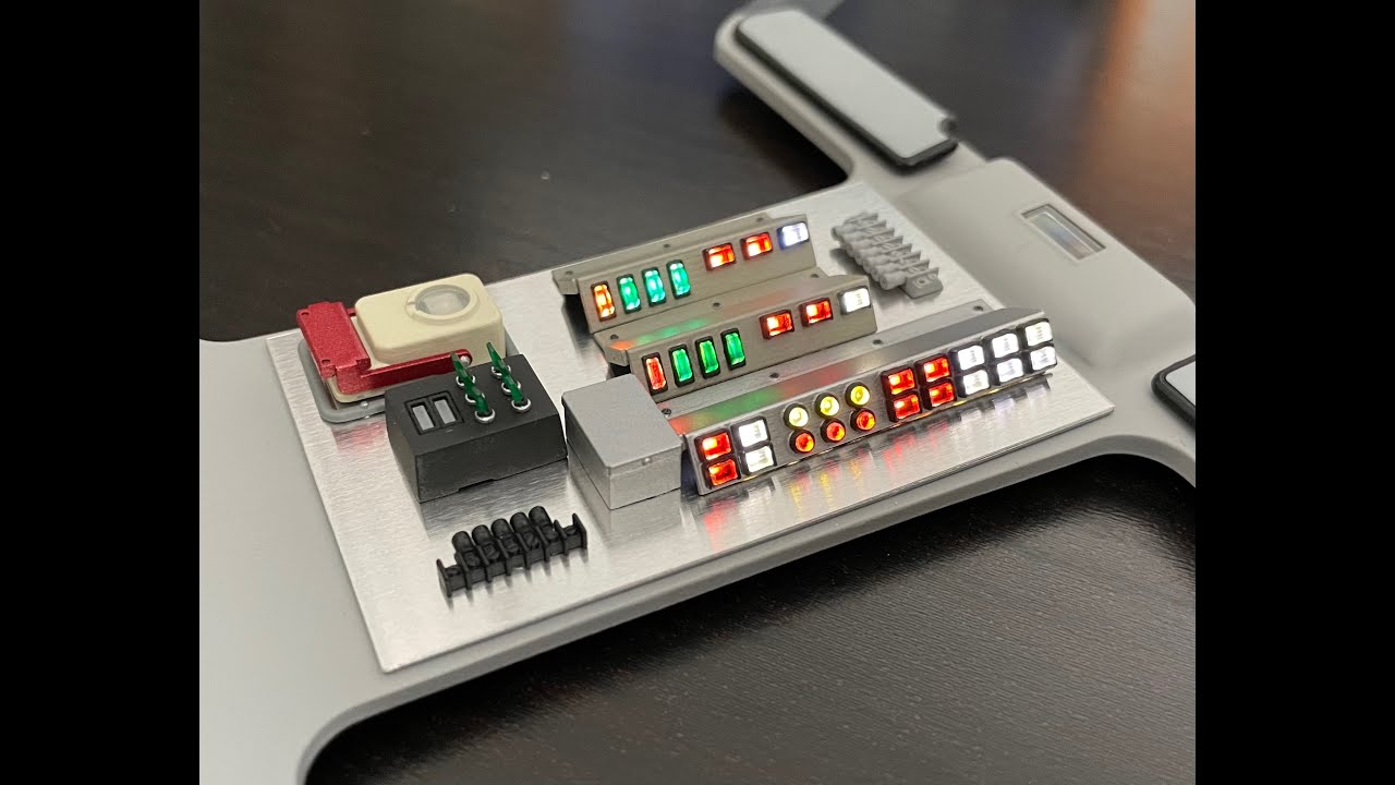 1:8 BTTF DeLorean Overhead console installation - YouTube