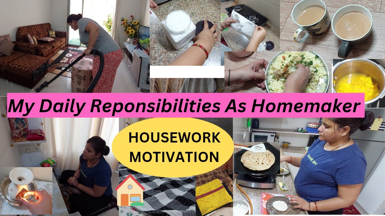 👩🏻My Daily Responsibilities as Home Maker || Housework Motivation 🤔# ...