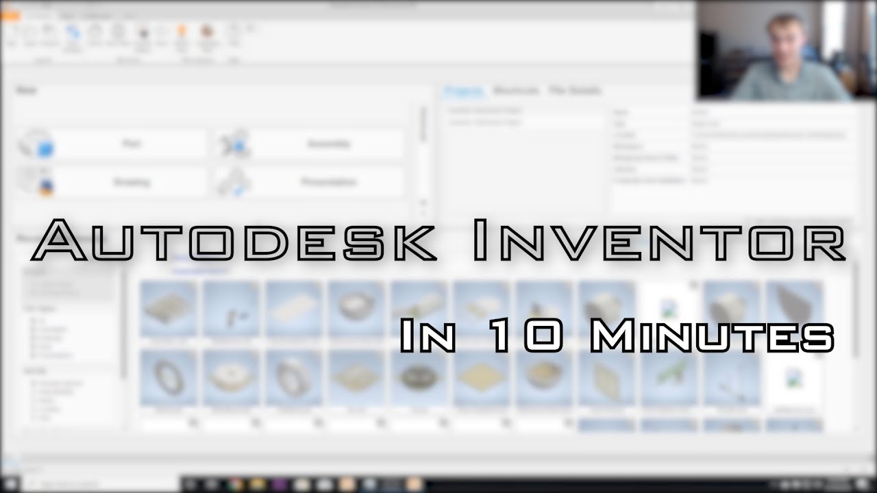 AUTODESK INVENTOR IN 10 MINUTES OR LESS | Crash-Course in Inventor ...