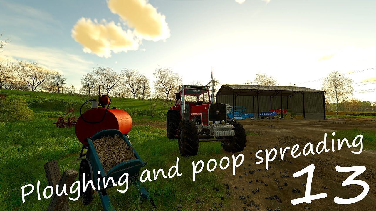Ploughing and poop spreading - The Old Stream Farm E12 - Lets Play FS22 ...