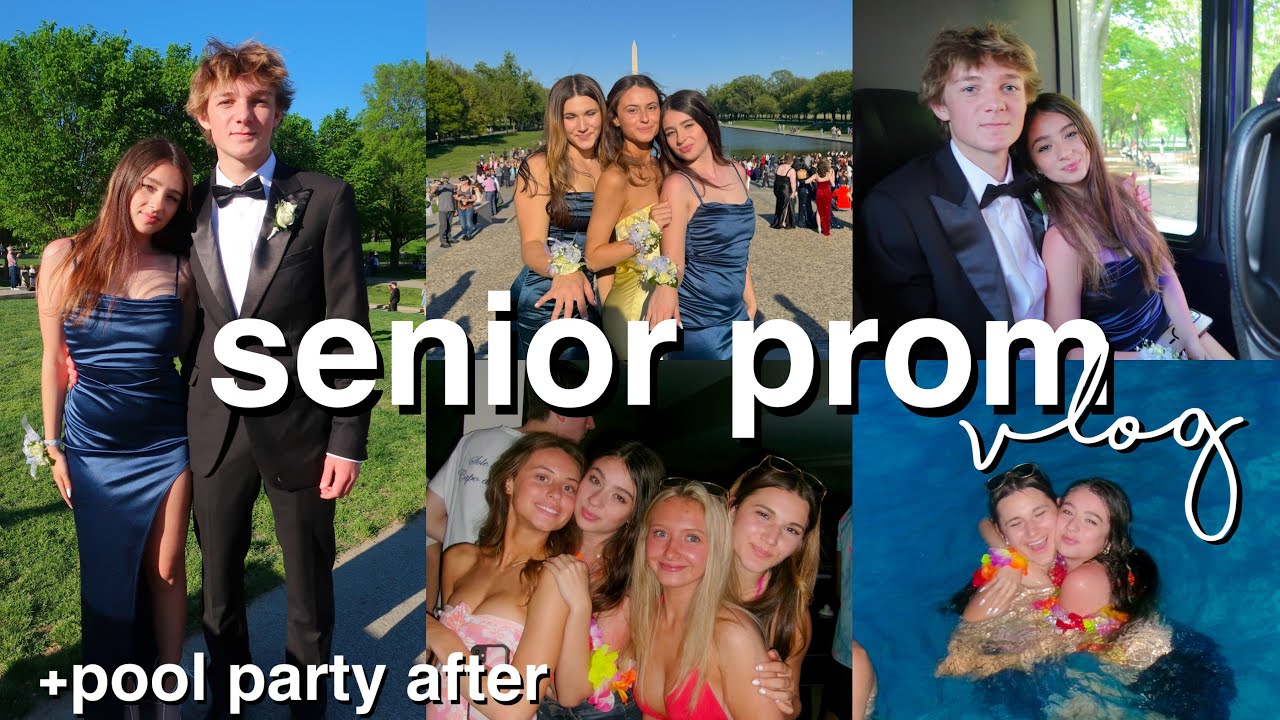SENIOR PROM 2024 VLOG & pool party after! - YouTube
