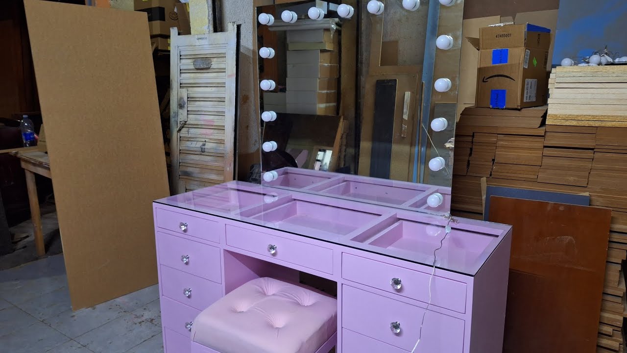 como hacer vanity con focos (parte 2 medidas y piezas - YouTube