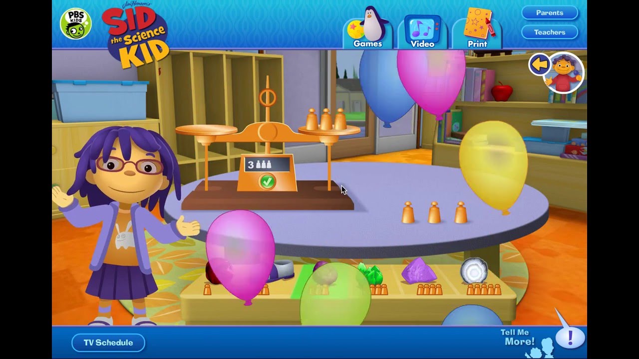 Sid the Science Kid Pan Balance Game - YouTube