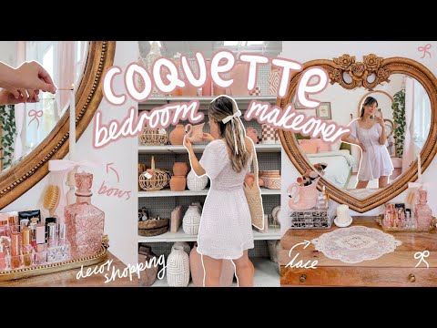 giving my room a GIRLY GIRL makeover 🎀 lace, pinks, bows + cute vintage vibes!