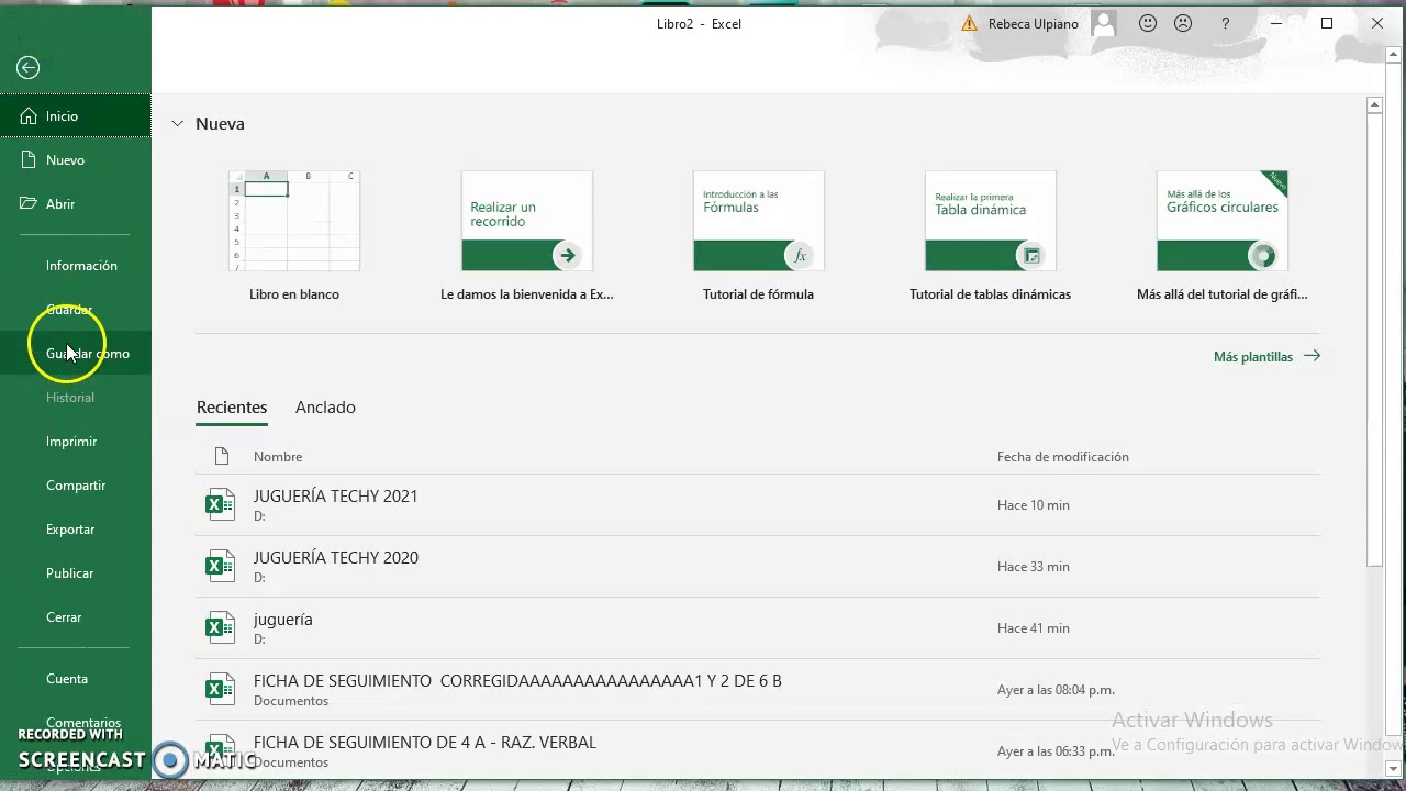 GUARDAR ARCHIVO EXCEL - YouTube