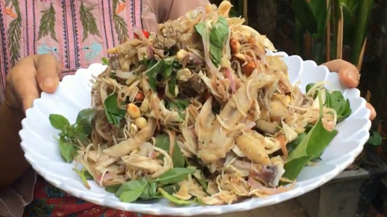 How to cook traditional chicken Khmer salad food style recipe - Simple ...