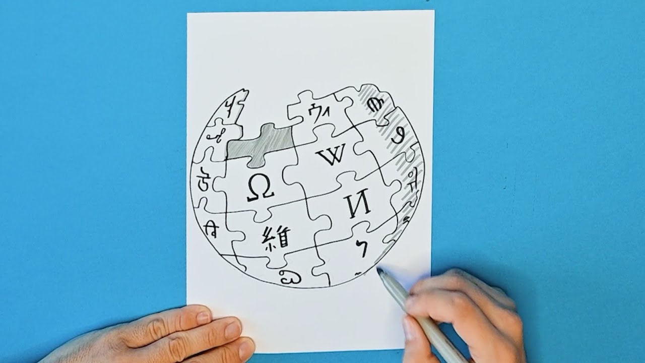 How to draw Wikipedia logo - YouTube