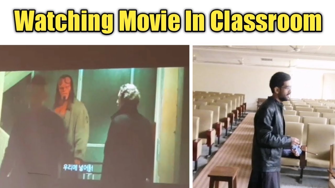 Watching Movie in Class room | QAU Vlog | Vlog 09 - YouTube