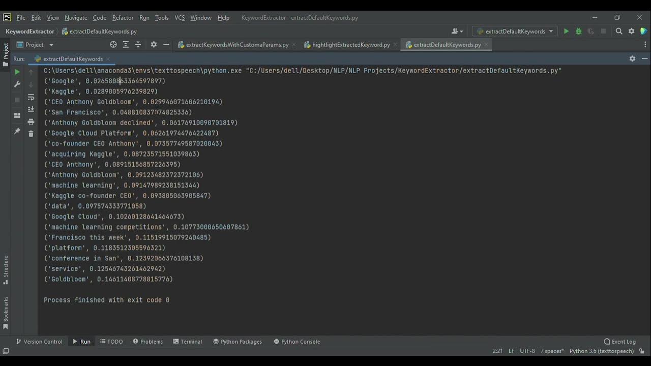 Keyword Extraction using Yake - YouTube