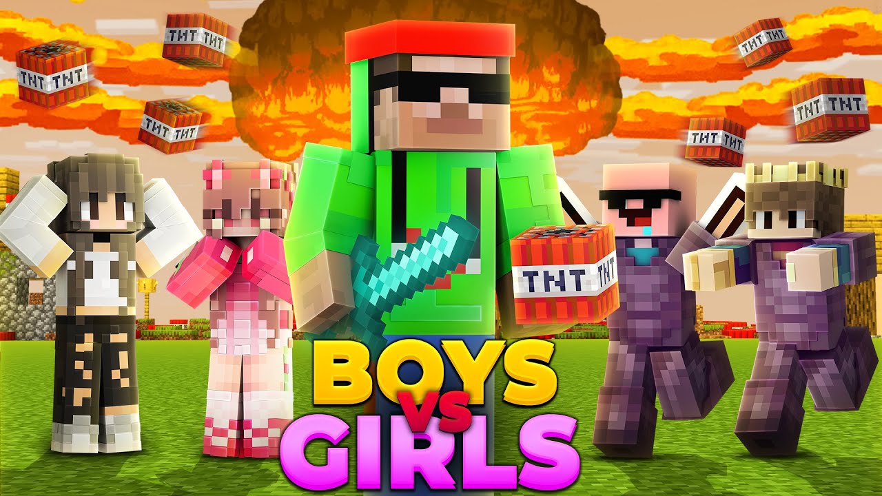 How I Took Over 'BOYS vs GIRLS' Minecraft Server! - YouTube