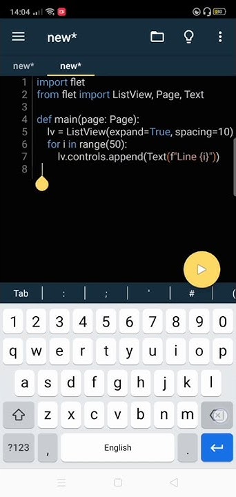 flet flutter using python listview widget - YouTube