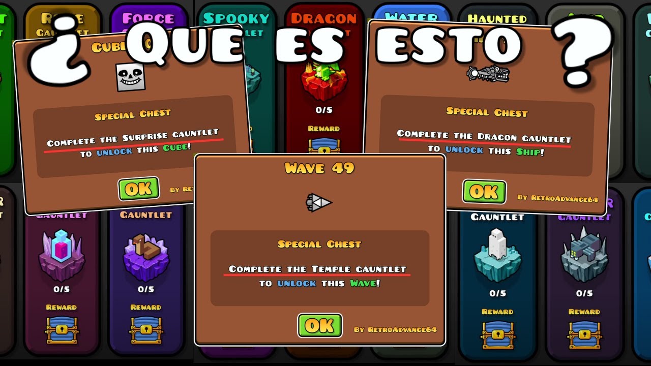 ¿Hay 30 NUEVOS GAUNTLETS en Geometry Dash 2.2? - YouTube